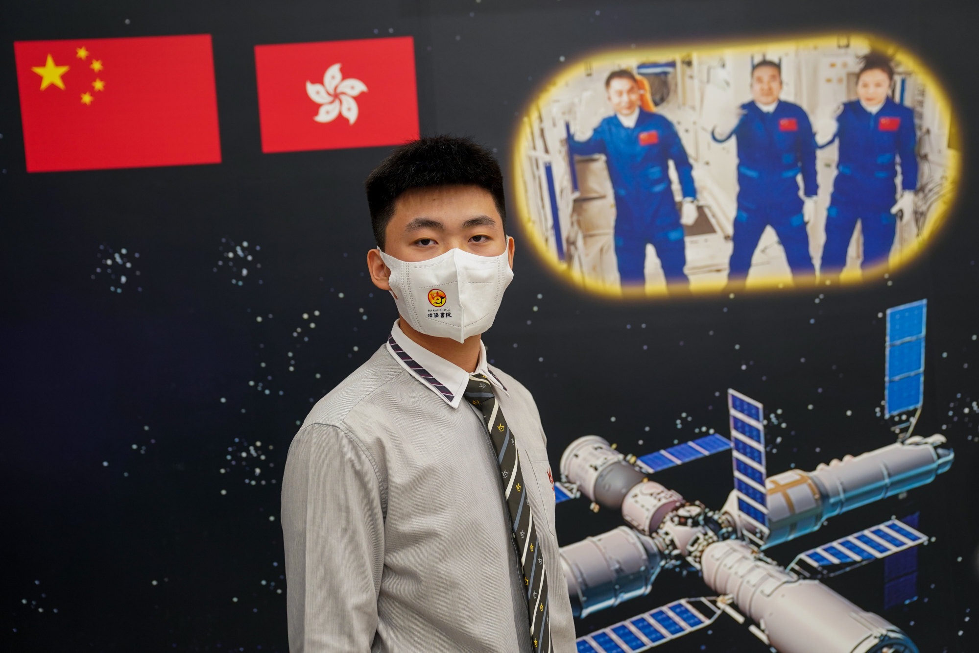 Chinese astronauts give live science lecture from space station to Hong ...