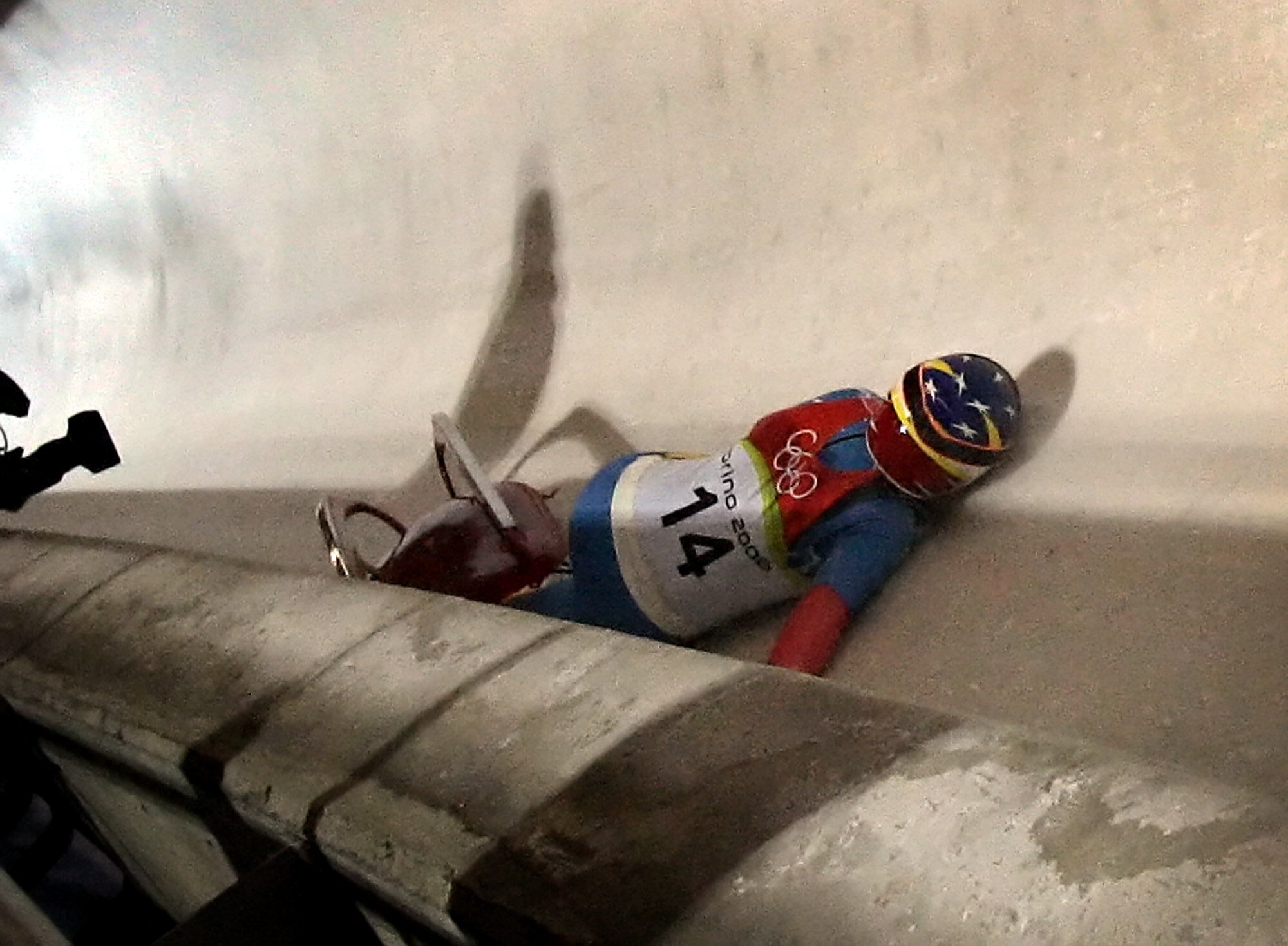 Skeleton Olympics Crash