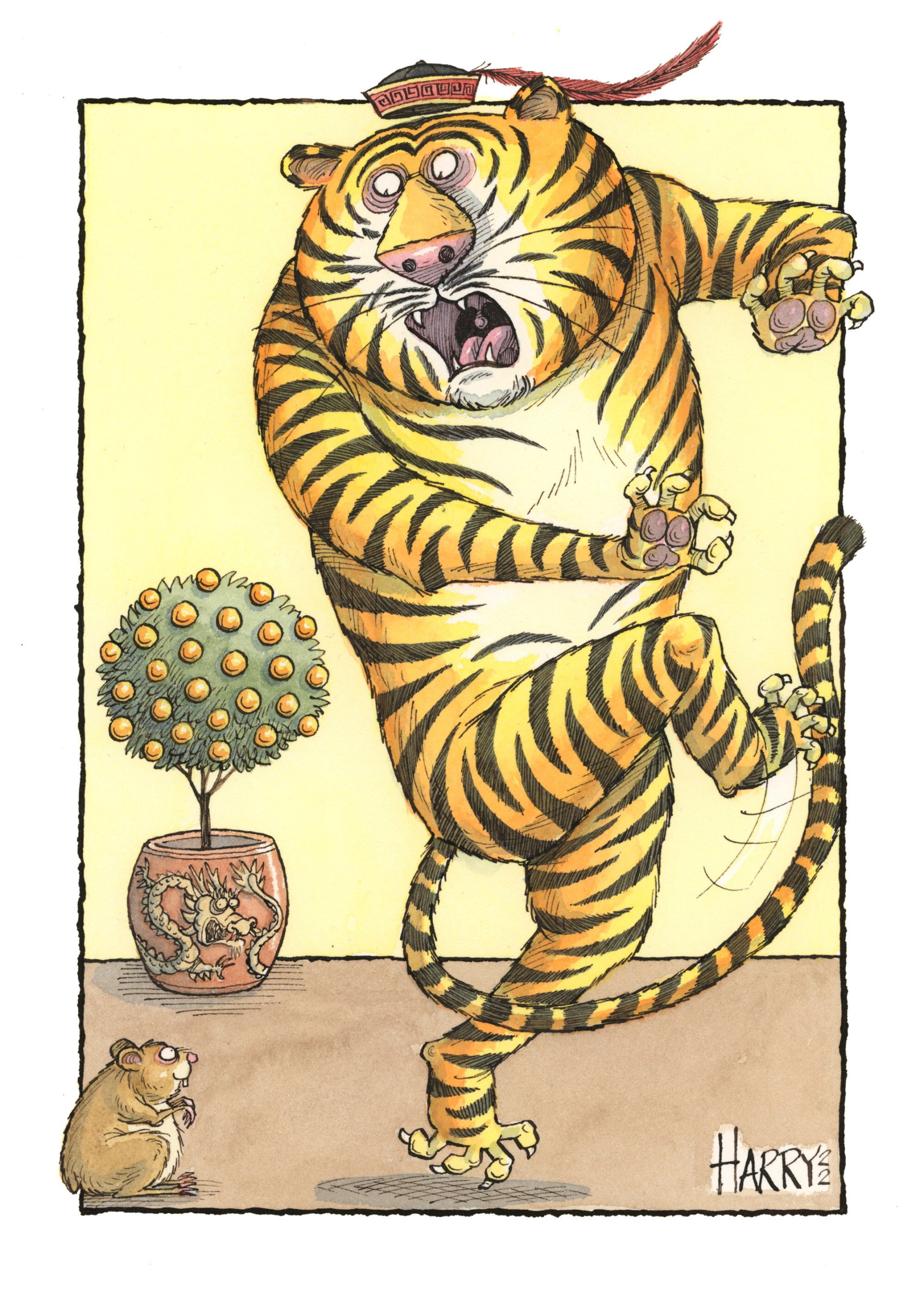 6 Year of the Tiger Covid-themed illustrations by Post cartoonist Harry ...