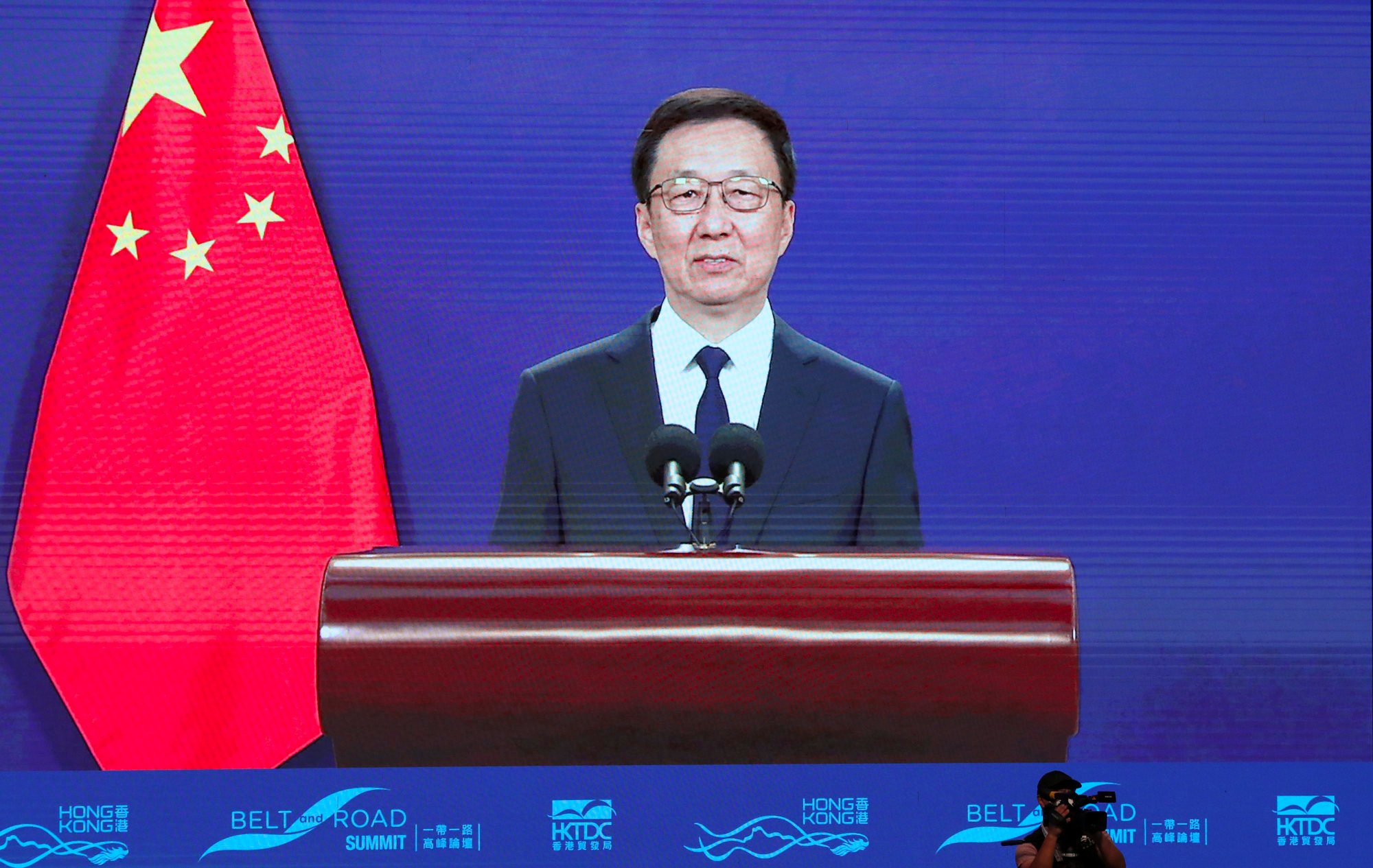 Chinese Vice-Premier Han Zheng takes to global stage to tout Hong Kong ...