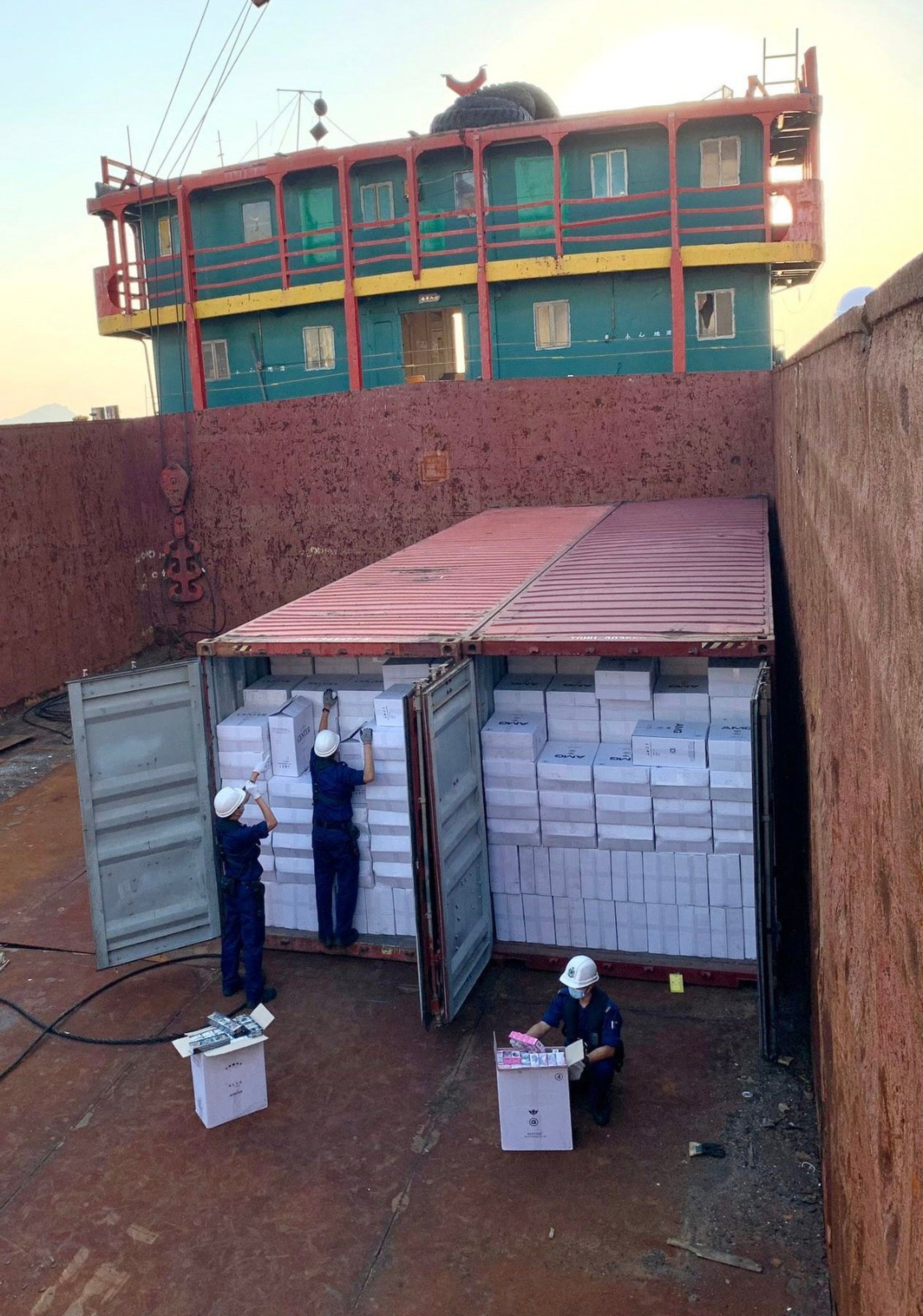 HK$120 million worth of illegal cigarettes seized, 6 arrested in land ...