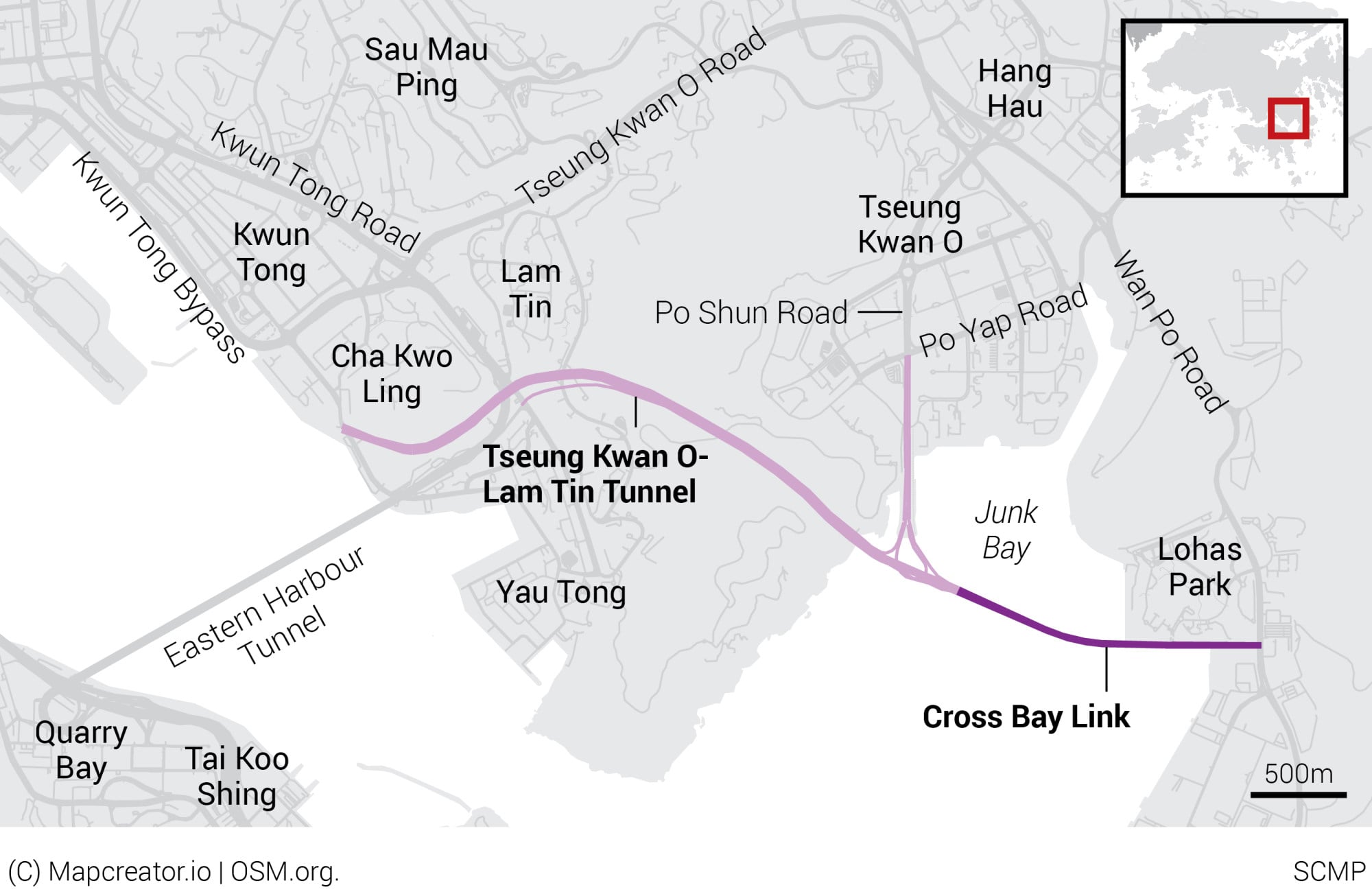 Opening of 2 Hong Kong road links to ease traffic at Tseung Kwan O ...