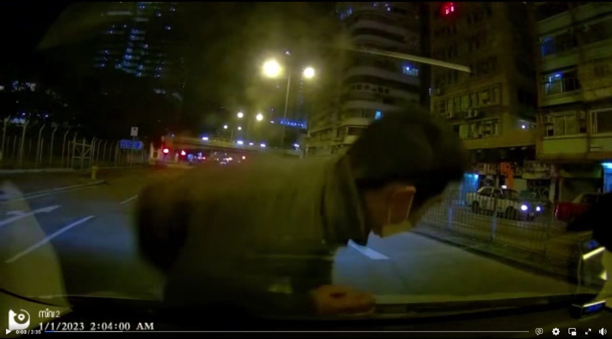 Hong Kong Neymar: video of man throwing himself onto moving car then ...