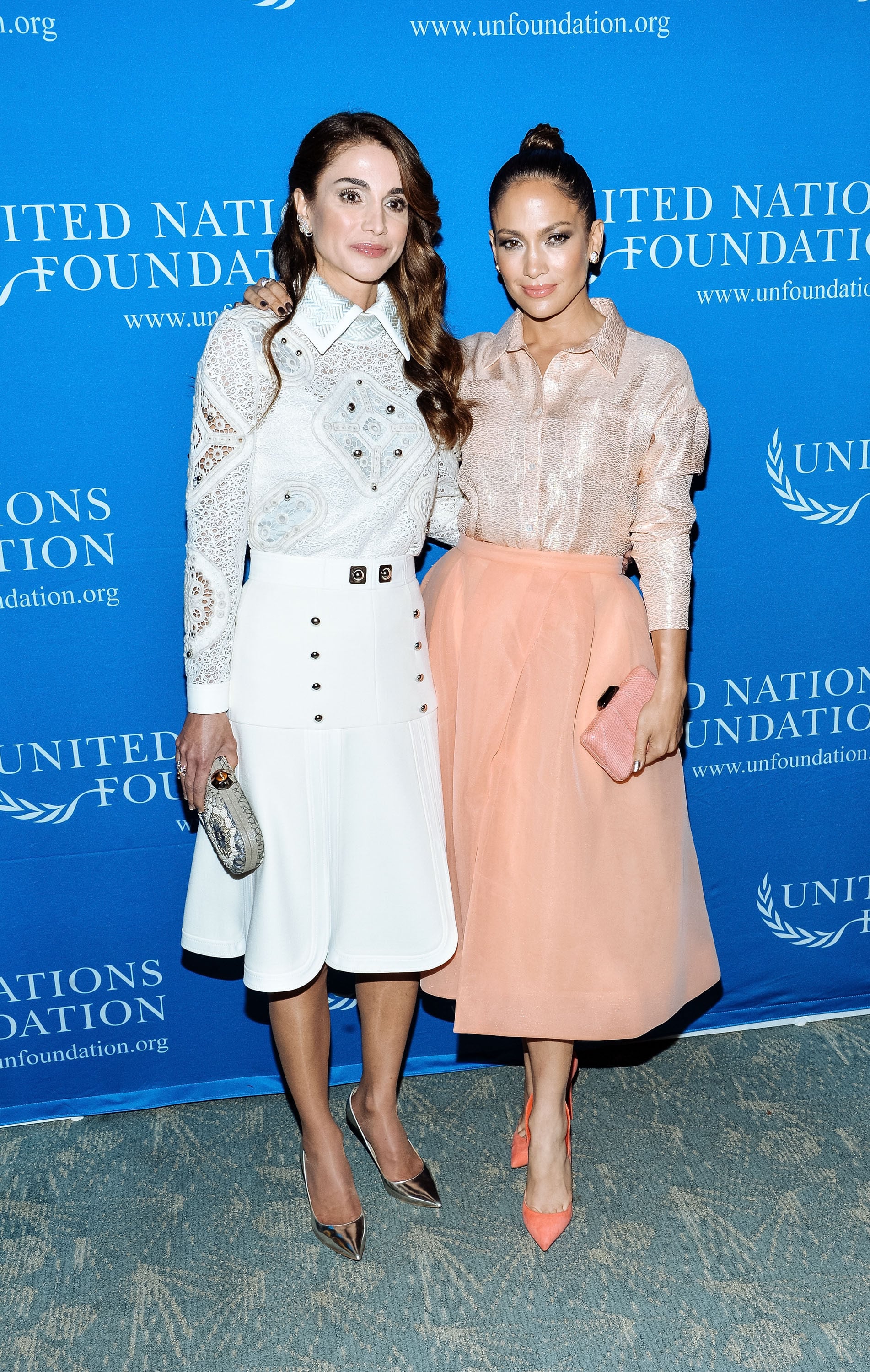 7 times Queen Rania of Jordan style twinned with celebrities, from ...