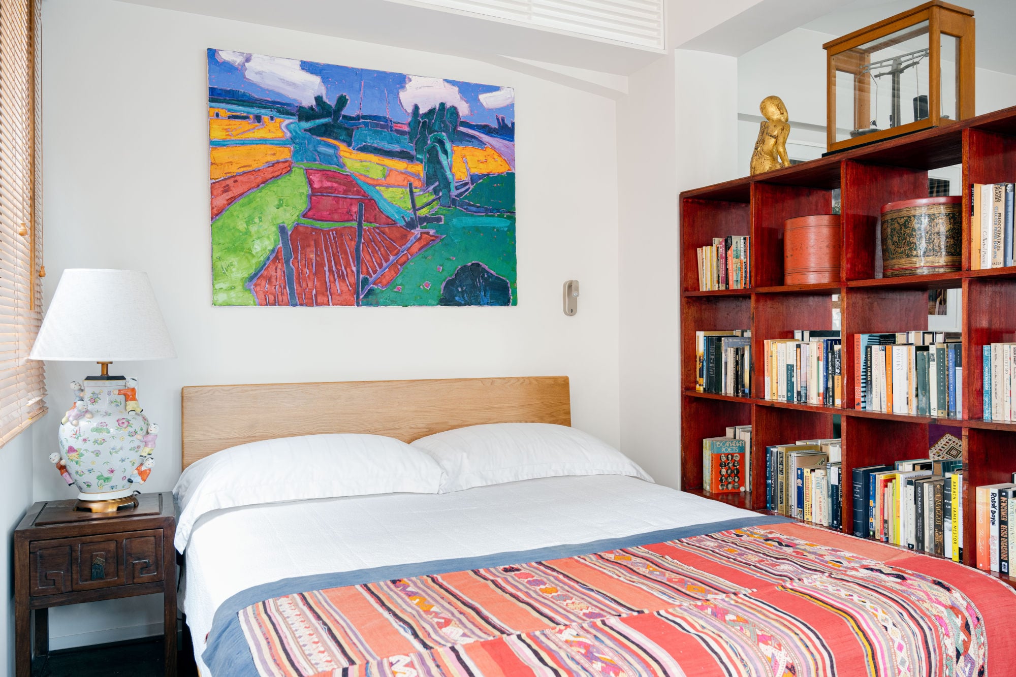 Stylish studio apartment with mid-century modern and colonial touches ...