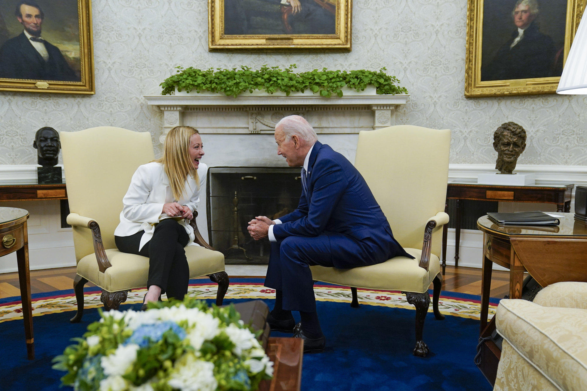 China tops agenda as Italy’s Meloni meets with Biden at White House ...