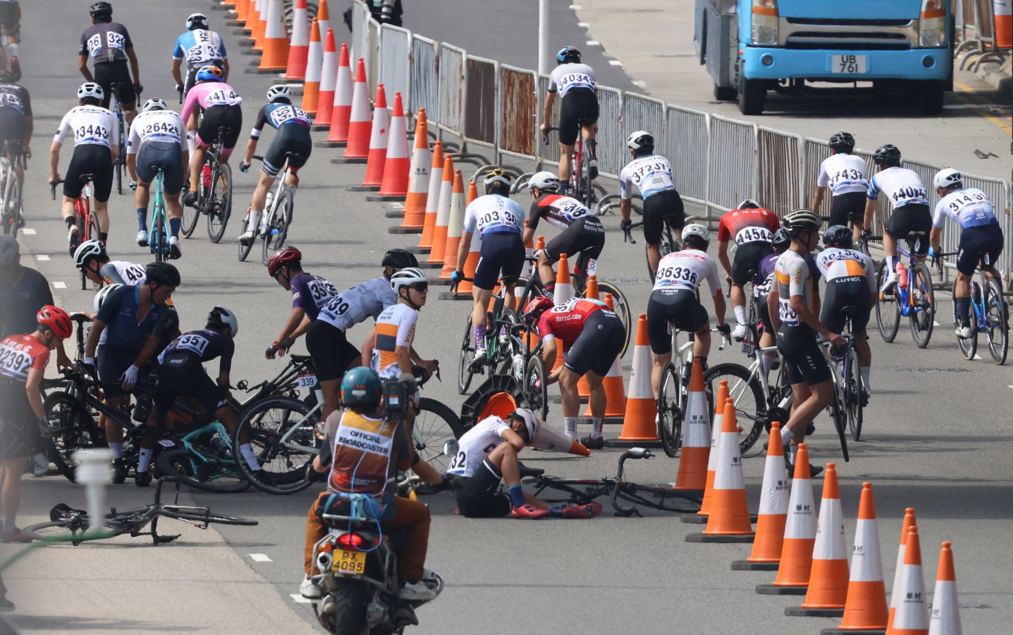 27 riders injured in Hong Kong Cyclothon, including 13 in pile-up ...