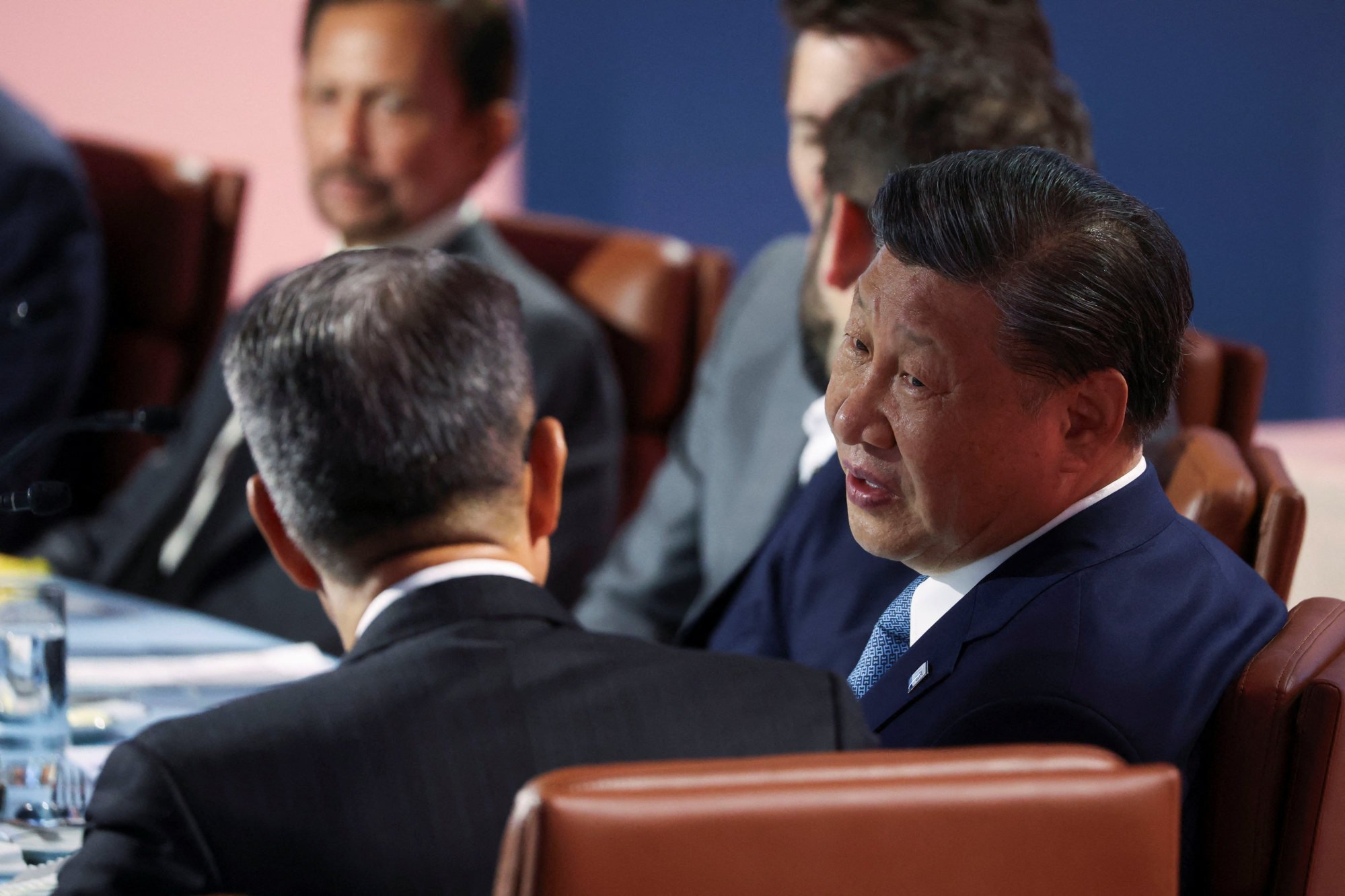 Chinese President Xi Jinping, Hong Kong finance chief Paul Chan chat at ...