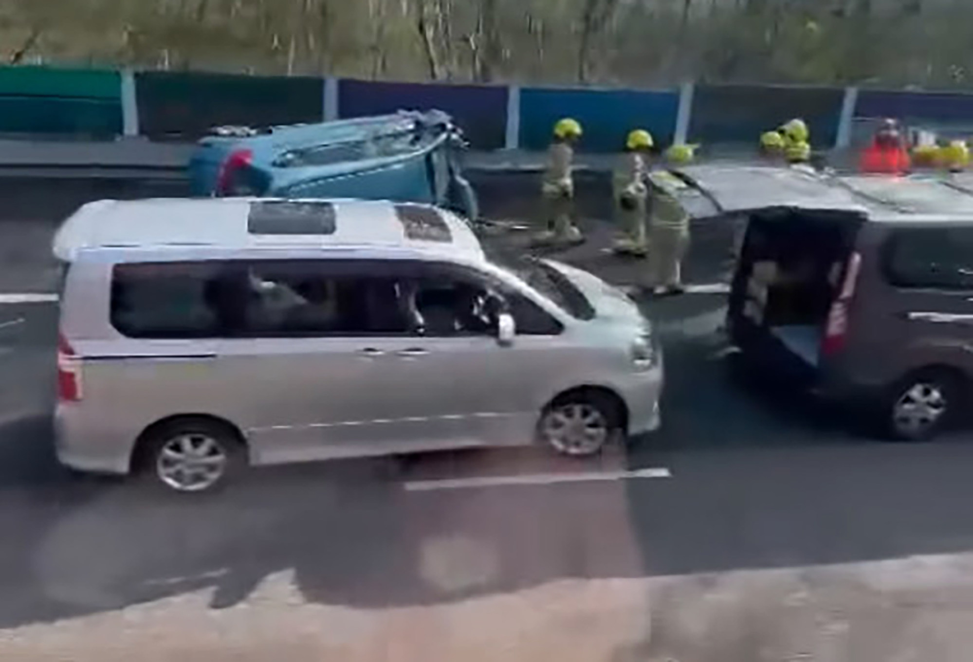 At least 9 people hurt in 4 traffic accidents in an hour on Hong Kong ...