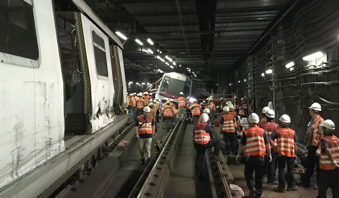 MTR ‘may need days’ to cut up carriage derailed in Hong Kong train ...
