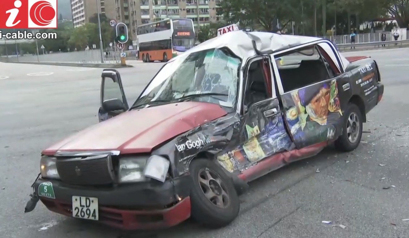 Nine injured in collision between minibus and taxi at Sha Tin accident ...