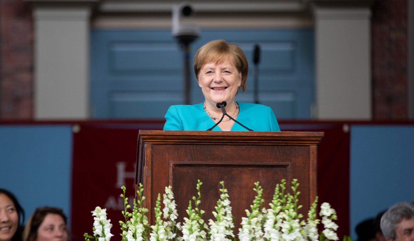 Harvard cheers as Angela Merkel swipes at Donald Trump’s politics ...