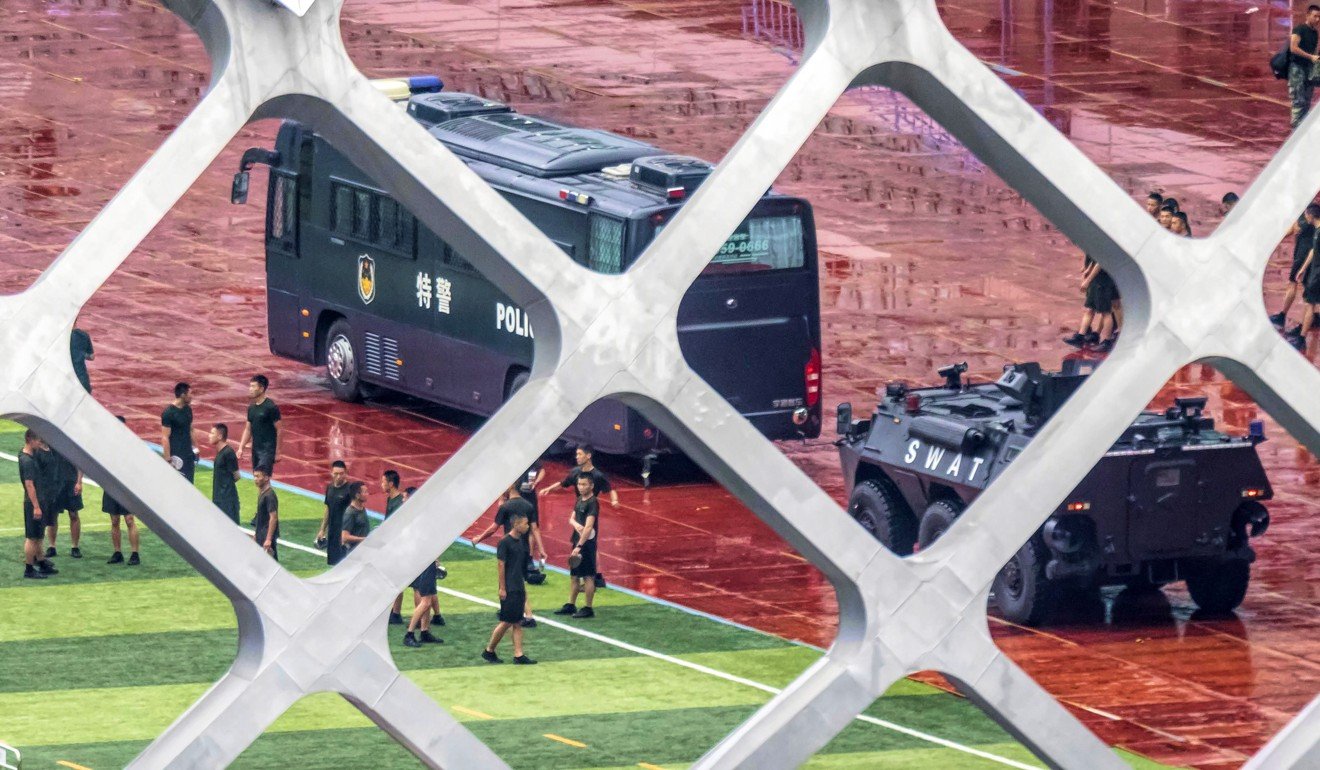 Chinese armed police stage another riot drill across Hong Kong border ...