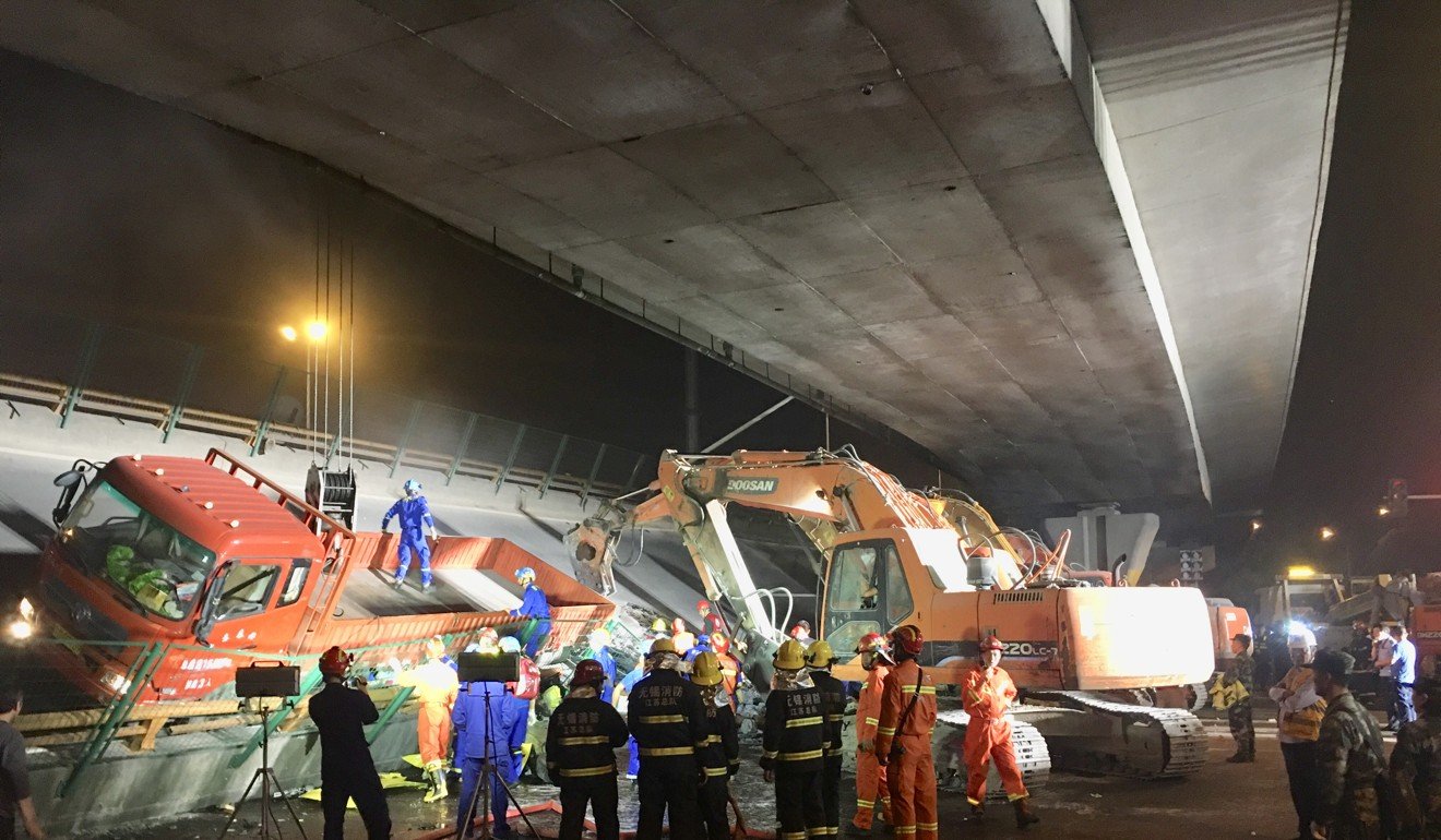 Three dead in highway flyover collapse in eastern China | South China ...