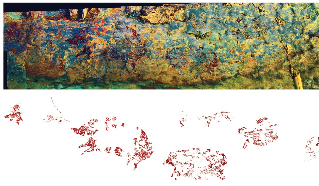 The oldest story ever told: a painting of pigs on a cave wall in ...