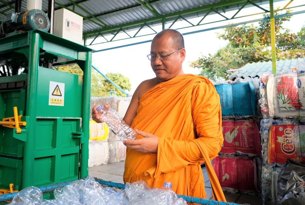 Plastic recycling: temple in Thailand turns used bottles into monks ...