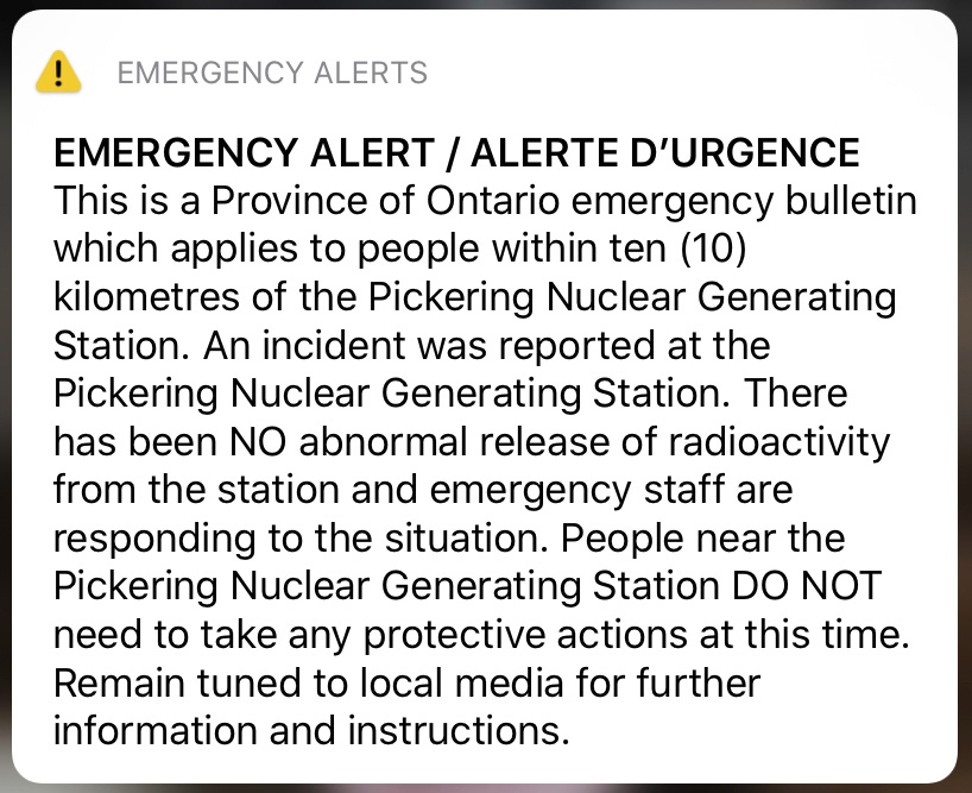 Canadian residents awake to alert of ‘incident’ at nuclear power plant ...