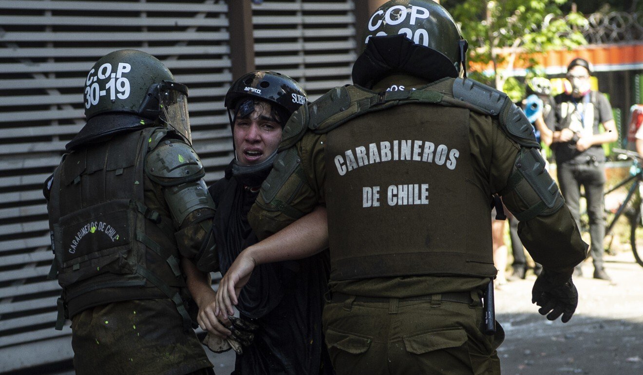 Churches burn as Chile protest anniversary rallies turn violent | South ...