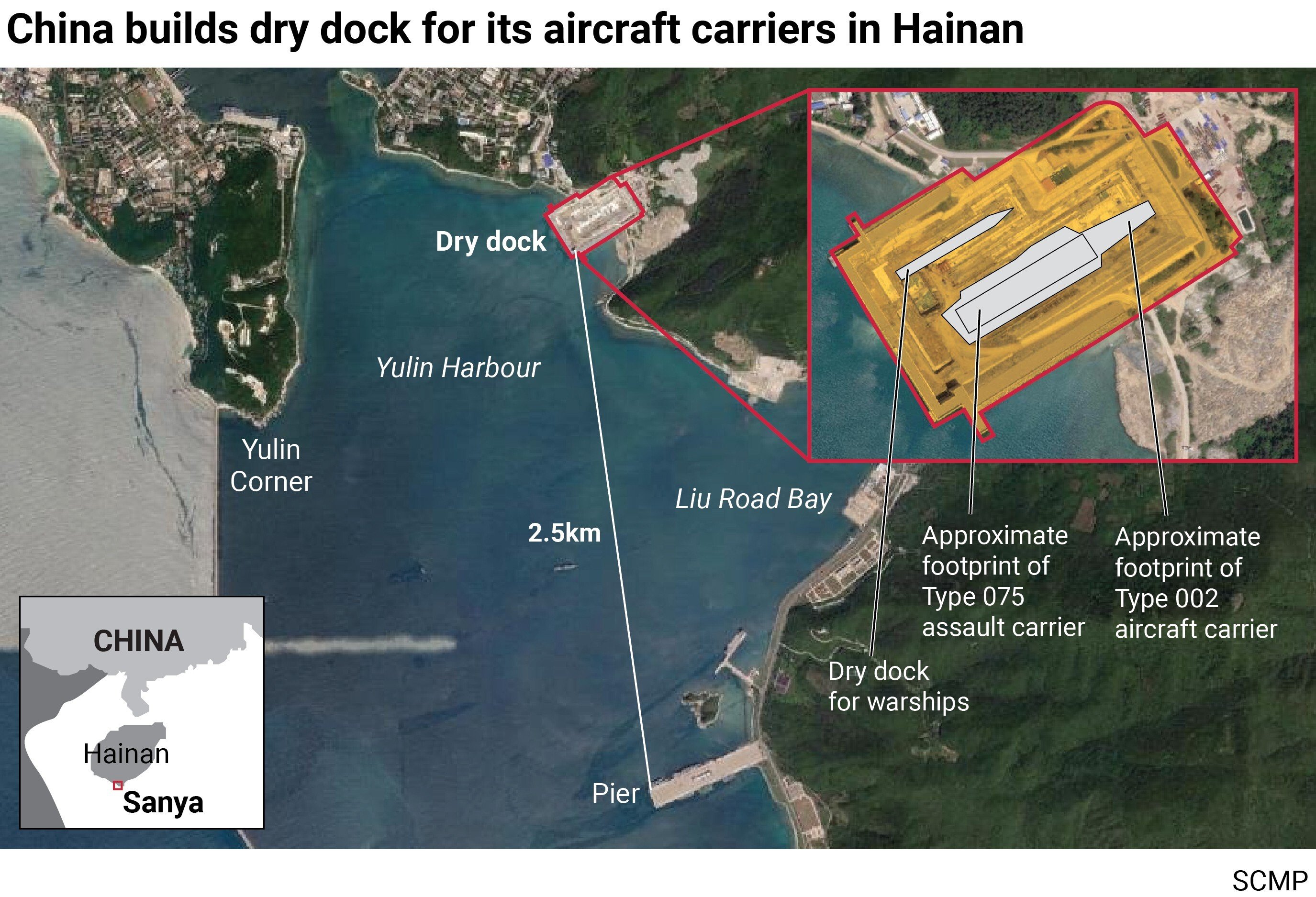 South China Sea: PLA’s new dry dock in Hainan big enough for Type 002 ...