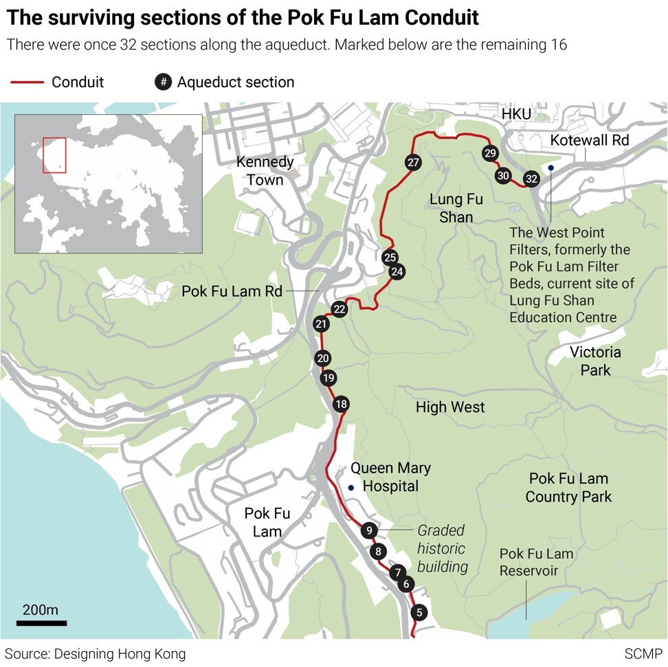 Hong Kong heritage buffs want remains of historic Pok Fu Lam aqueduct ...
