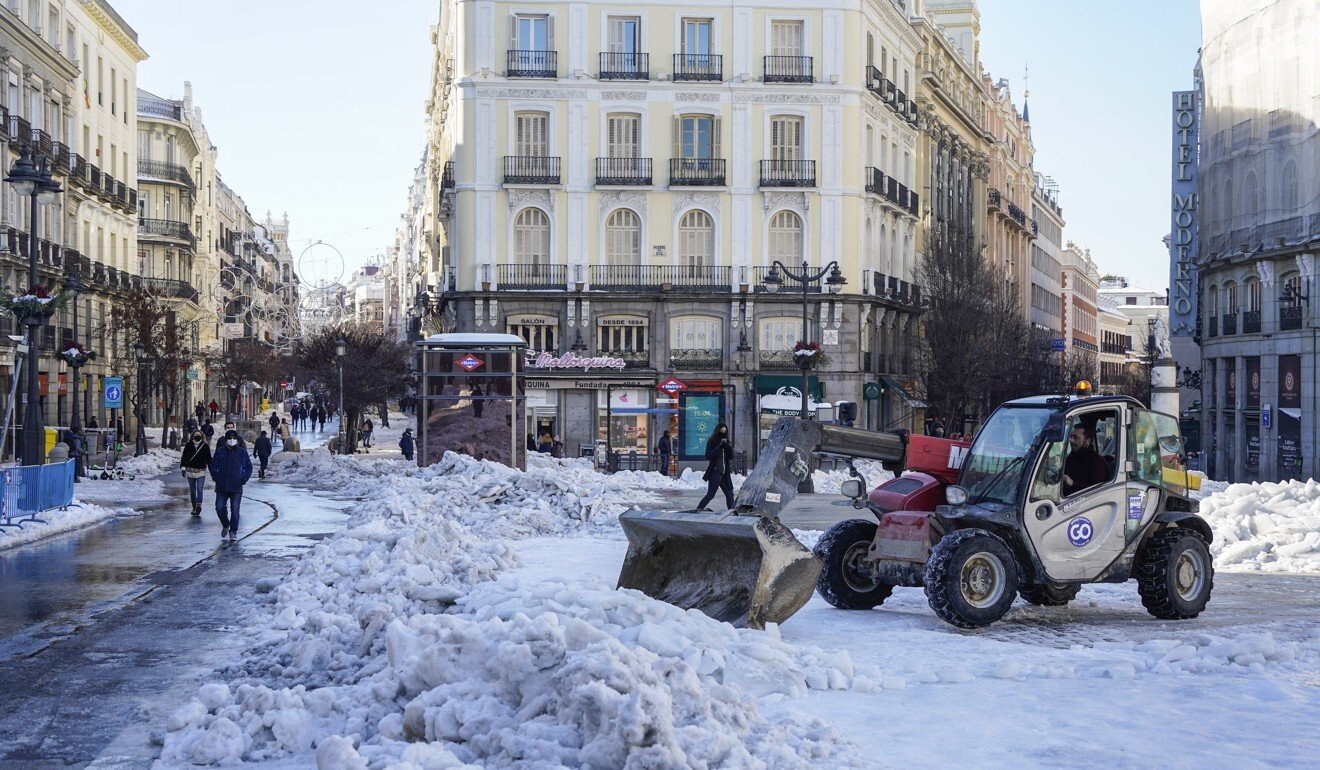 Spain hit by record-breaking cold weather after worst snowstorm in ...