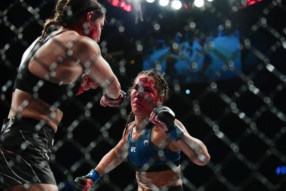 UFC 264: Jessica Eye receives 13 stitches in gruesome forehead cut ...