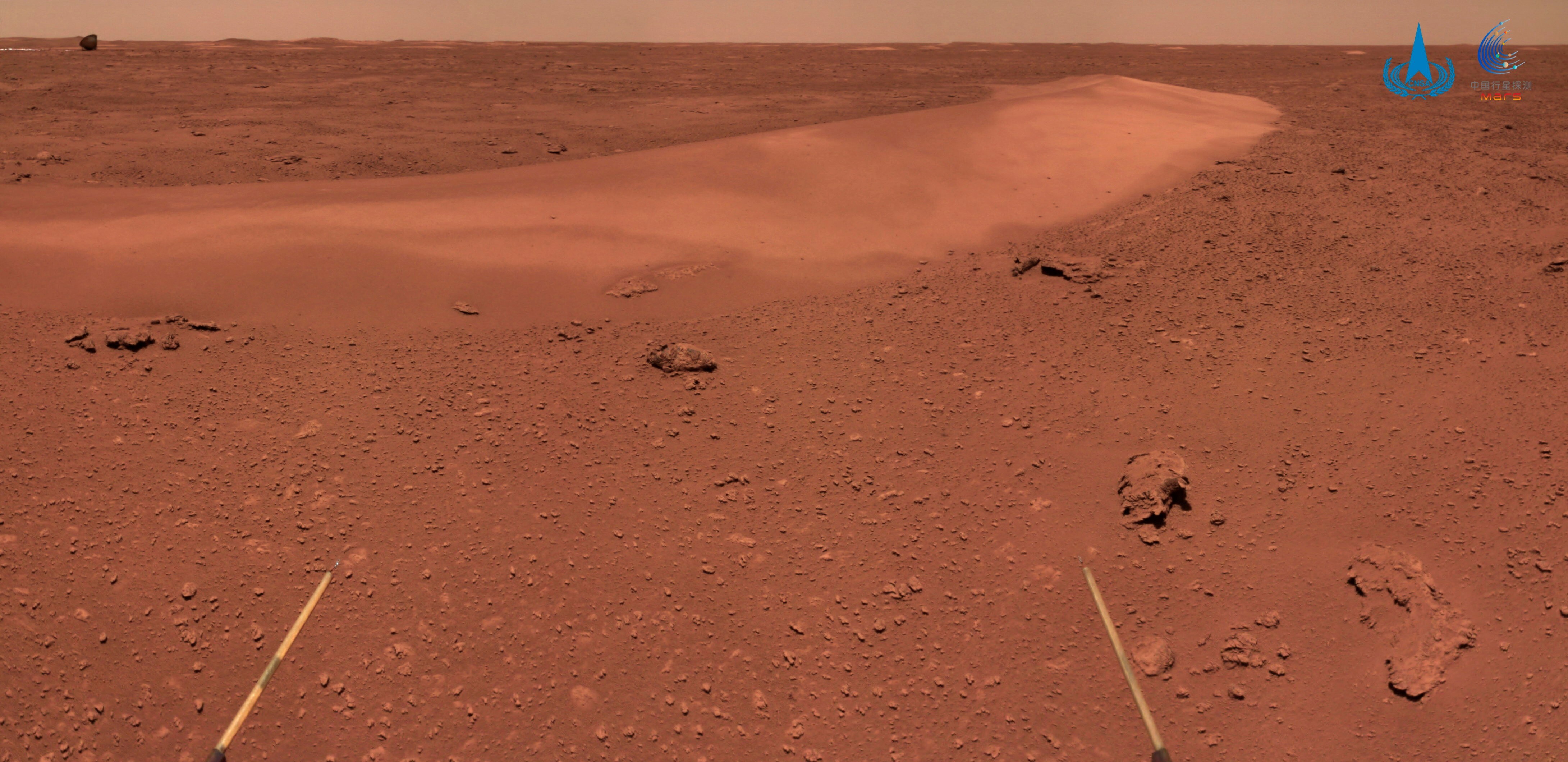 China’s Zhu Rong rover zooms in on rocks in Mars space mission | South ...