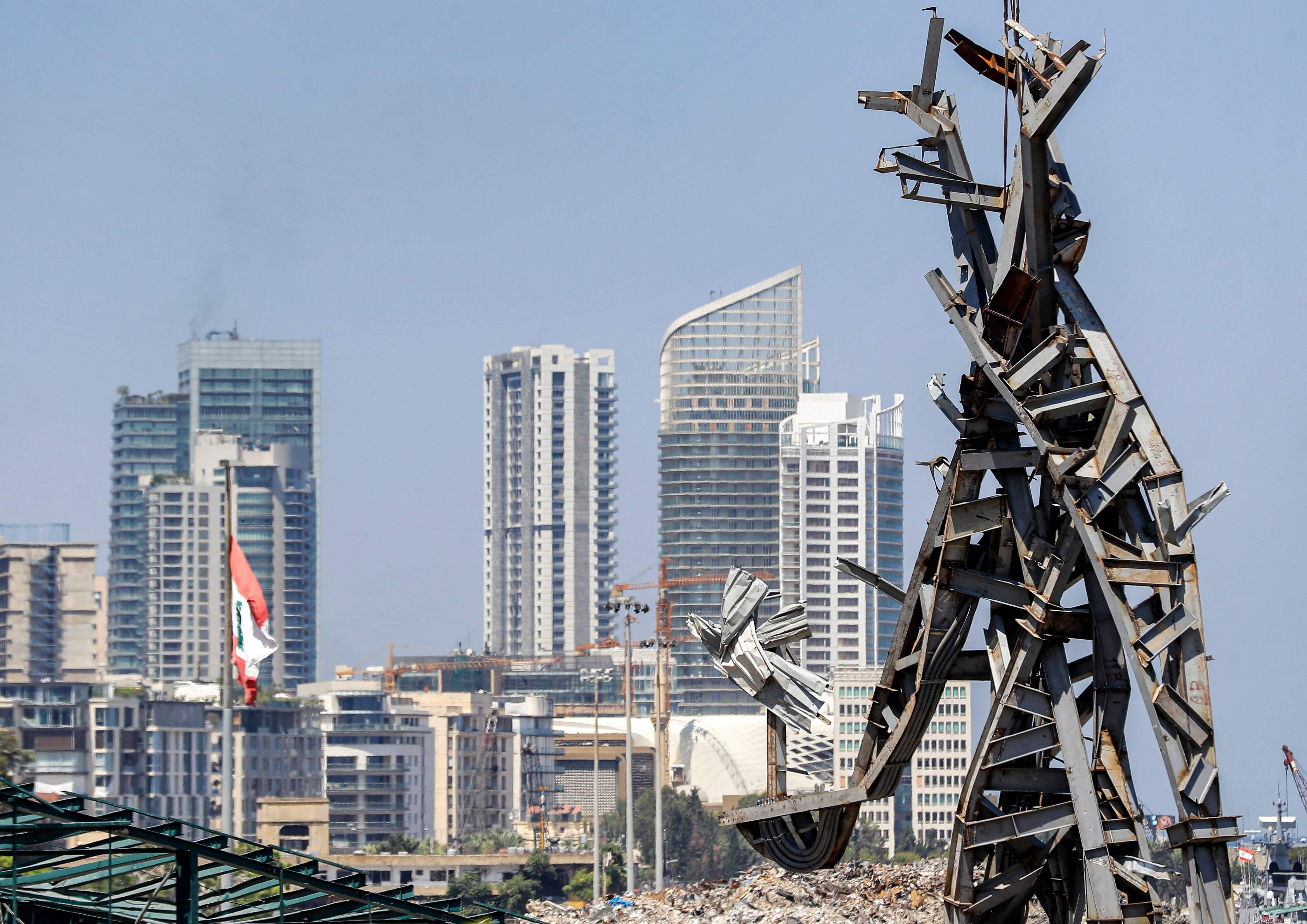 Memorial sculpture unveiled at Beirut port blast site draws mixed ...