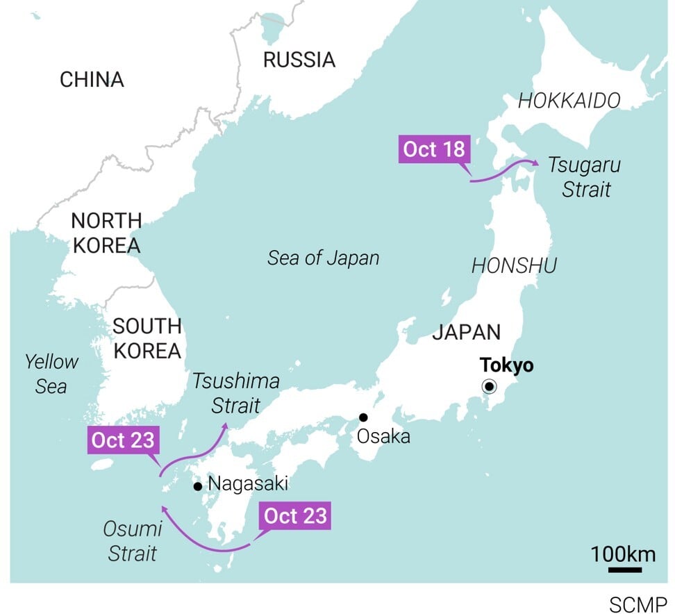 Japan spots Russian warships off coast after joint China-Russia patrols ...