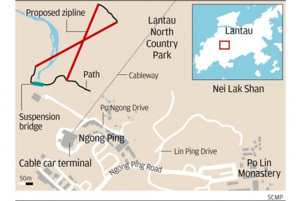 Proposed Flying Fox zipline attraction for North Lantau is discussed ...
