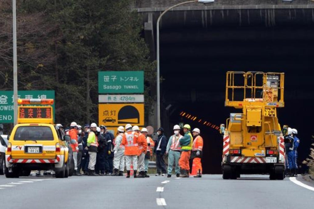 At least five dead in Japan tunnel collapse | South China Morning Post
