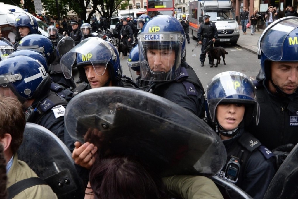 32 arrested in London as riot police clash with anti-G8 protesters ...