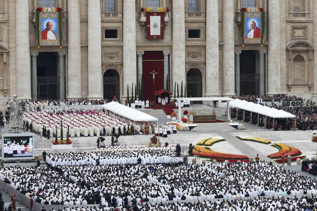 Two popes canonised at single Vatican ceremony attended by Pope Francis ...