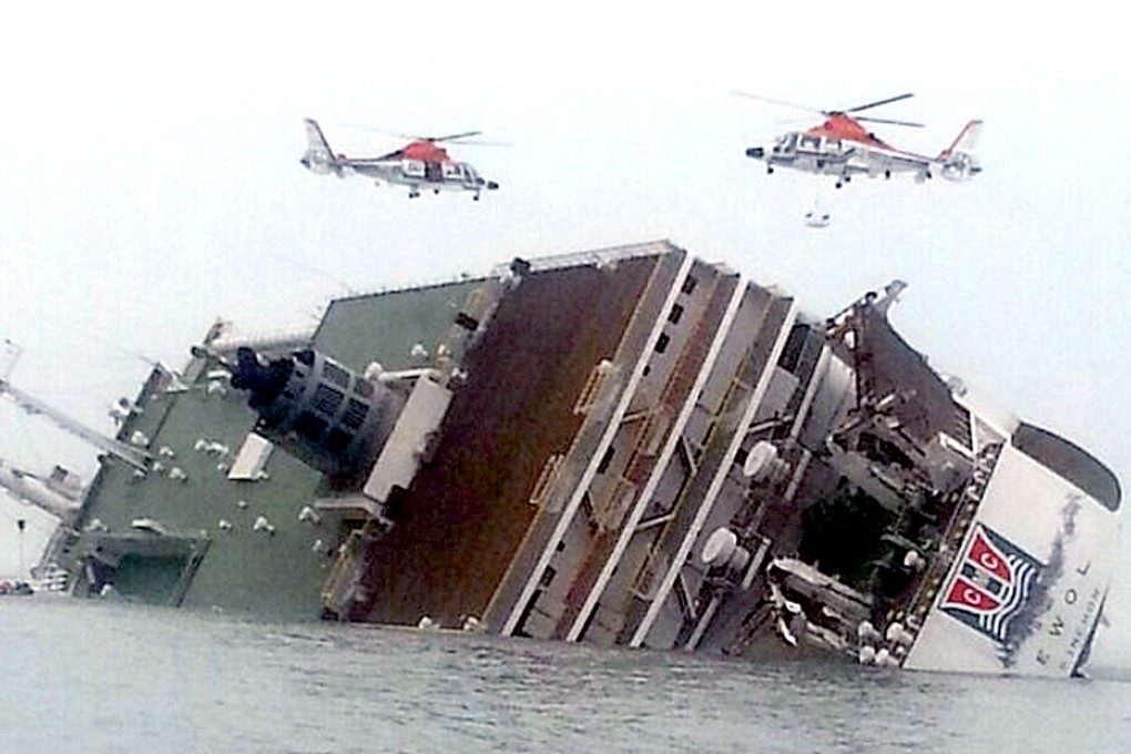 overloaded cargo ship