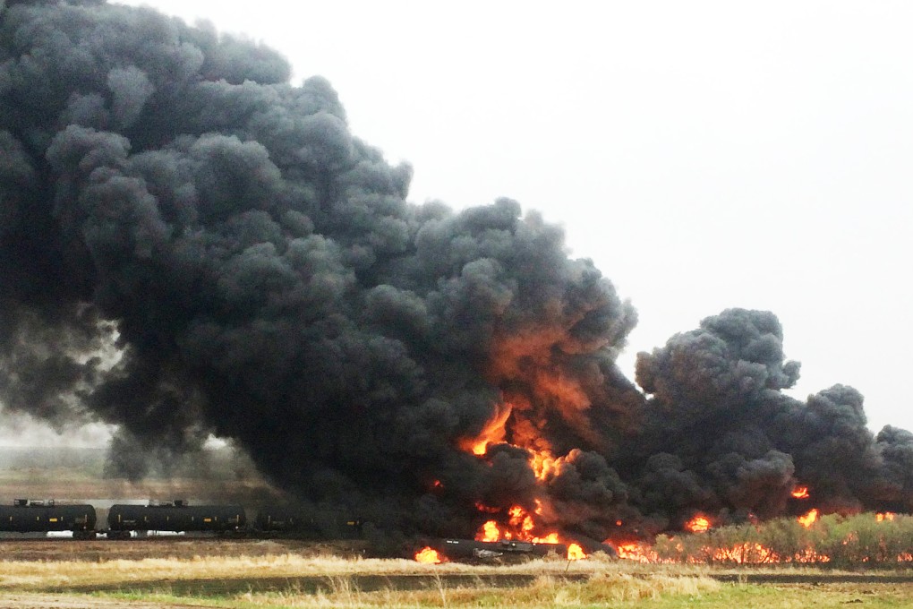 Crude-oil train derailment in northern US forces town evacuation ...