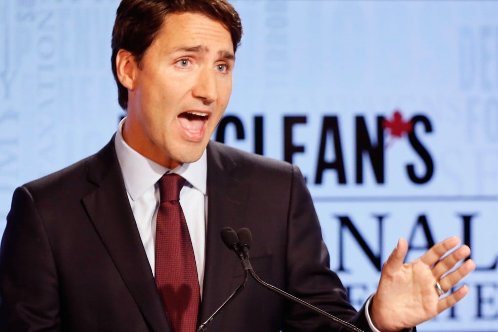 Canadian challenger Justin Trudeau attacks Prime Minister Stephen ...