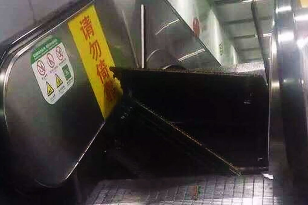 Chinese escalator’s floor collapses weeks after man’s foot amputated ...