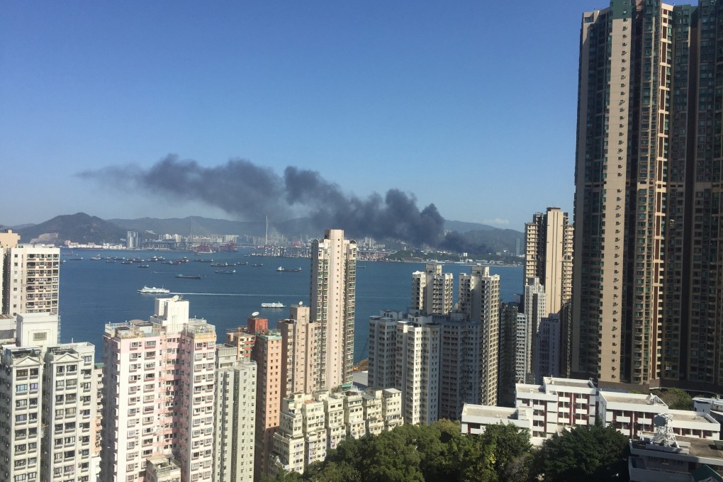 8 fire engines called in to deal with blaze near major Hong Kong ...