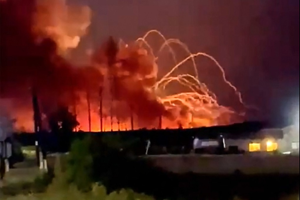 Ukraine war: Russian villages evacuated after fire at munitions depot ...