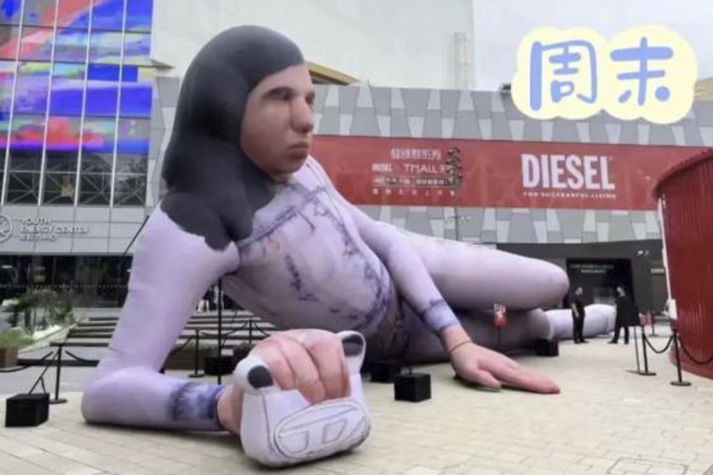 ‘Hideous’ giant inflatable doll installed by Italian fashion brand in ...