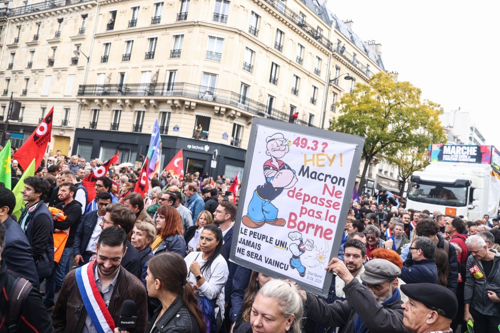 Tens of thousands march in Paris to protest against inflation in France ...