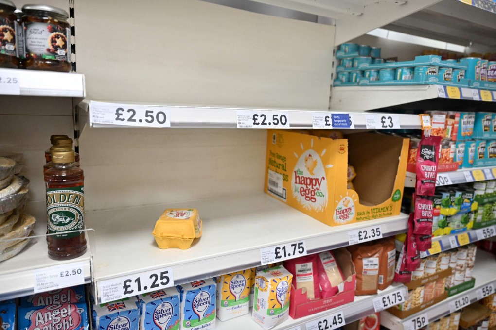 empty shelves uk