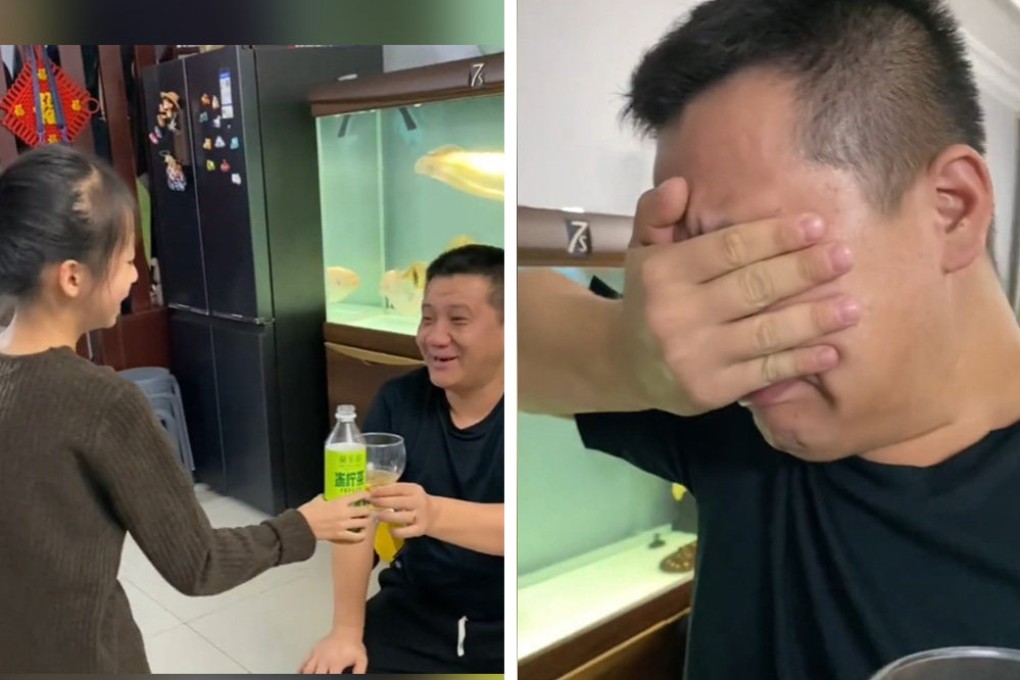 man cries for first time