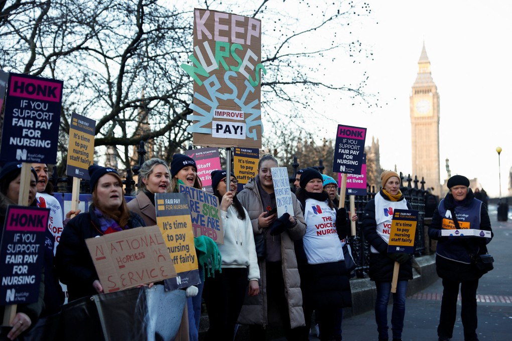 British health workers stage largest strike in history of NHS | South ...