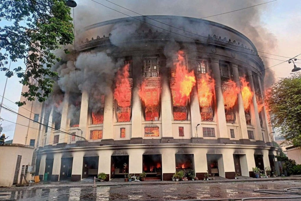 Fire destroys historic Philippine post office that once housed Manila’s ... Fire destroys historic Philippine post office that once housed Manila’s ...
