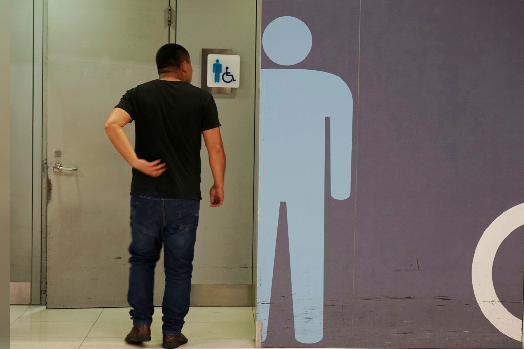 man on loo