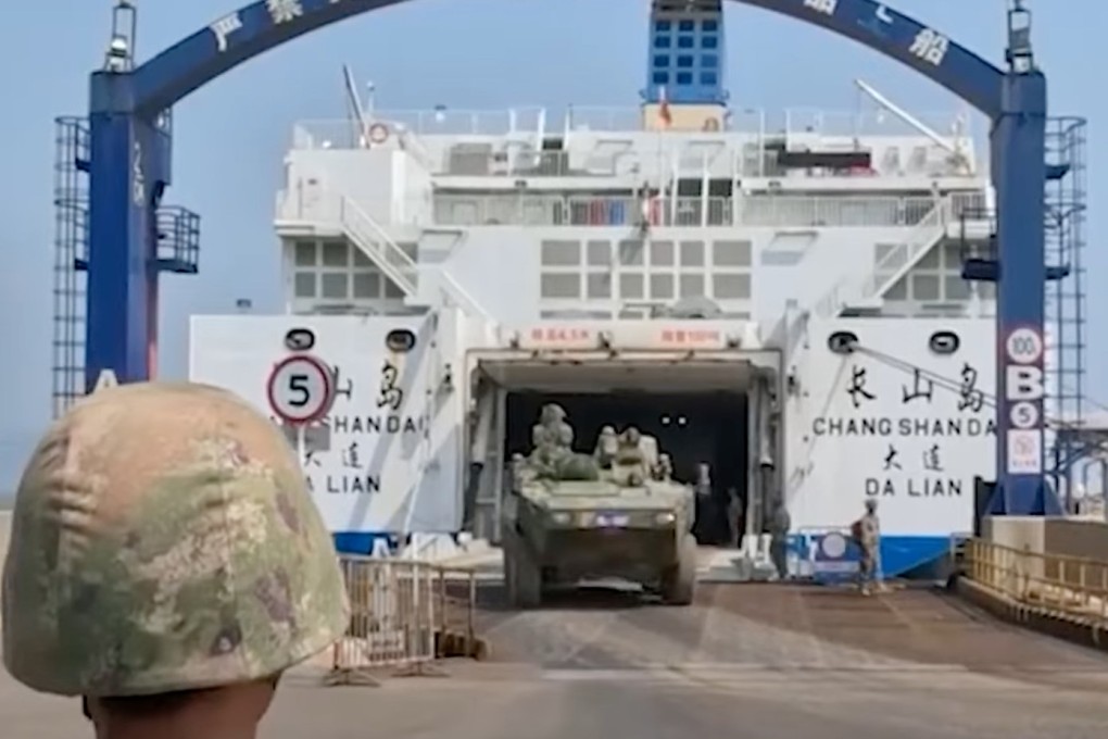China’s navy includes civilian ferry in military transport drill ...