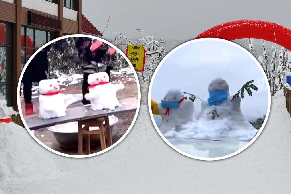 Snow business: China villagers make, sell mini snowmen as car ...