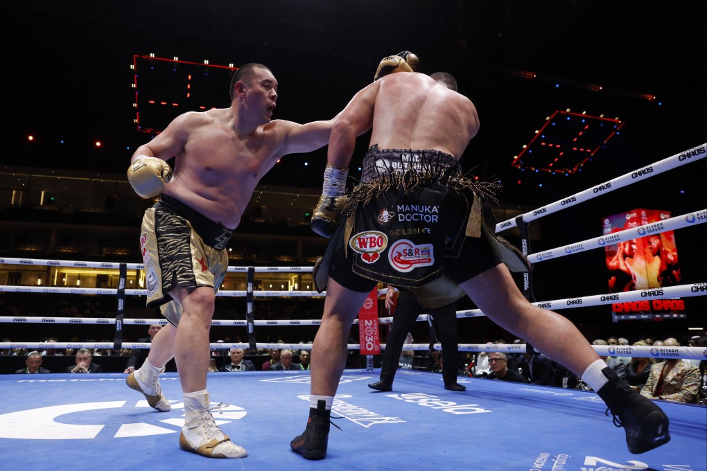 Chinese heavyweight Zhang Zhilei floors Joseph Parker twice yet loses ...