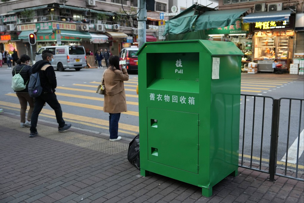 Authorities start removing illegal clothes recycling bins from Hong ...